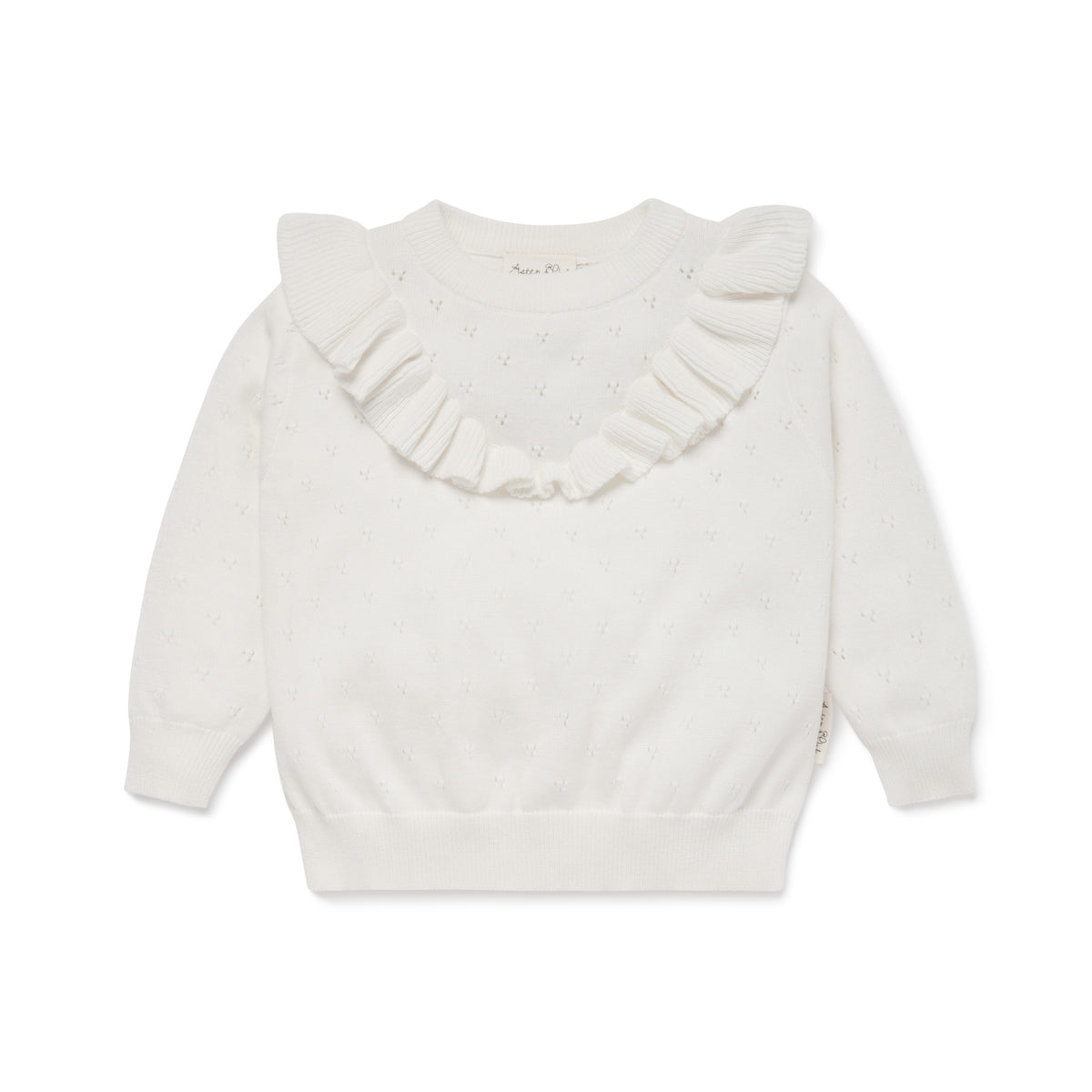 Aster&Oak |Cotton|Ruffle Knit Jumper | White Fox & Co