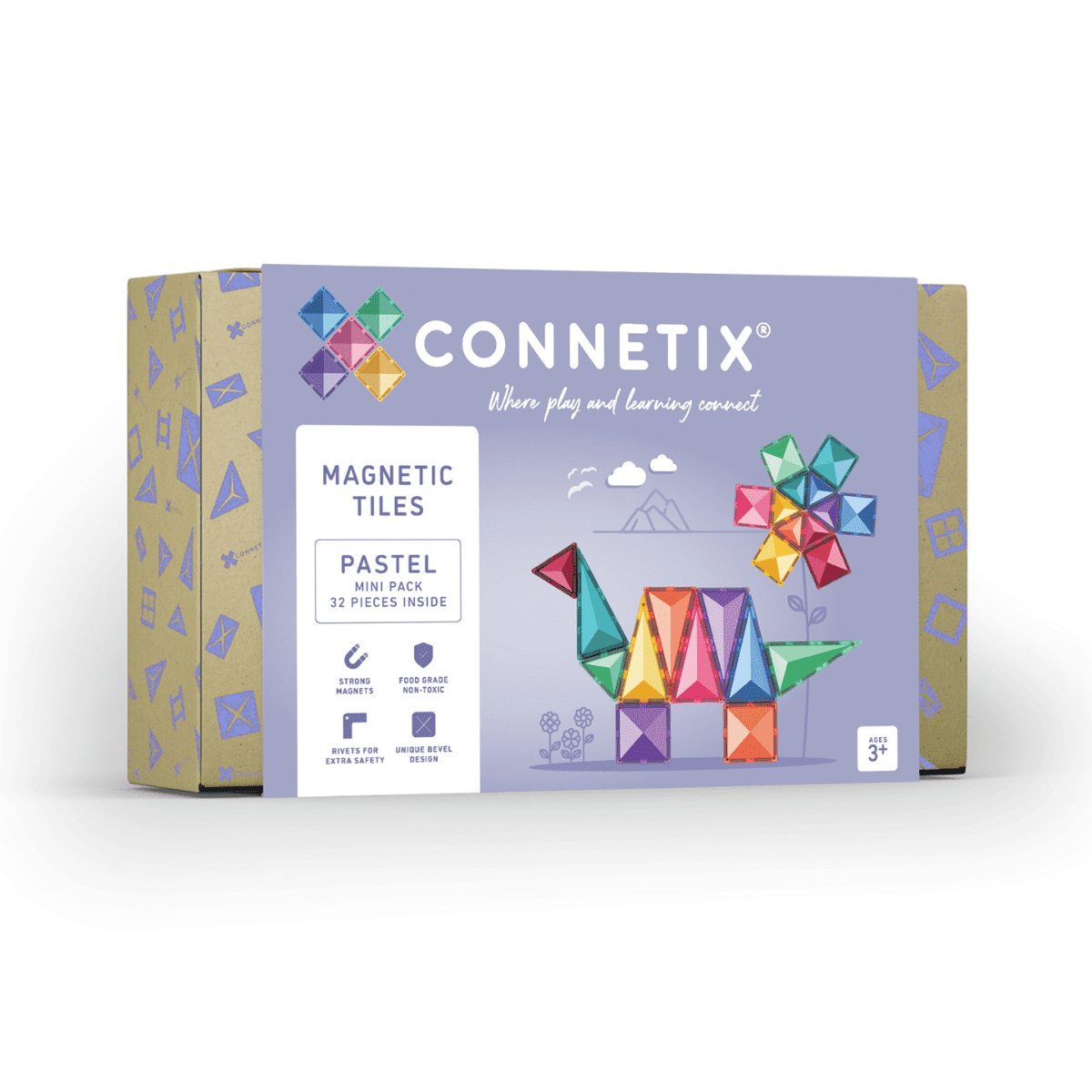 Connetix Pastel Mini Pack – 32 Piece | White Fox & Co