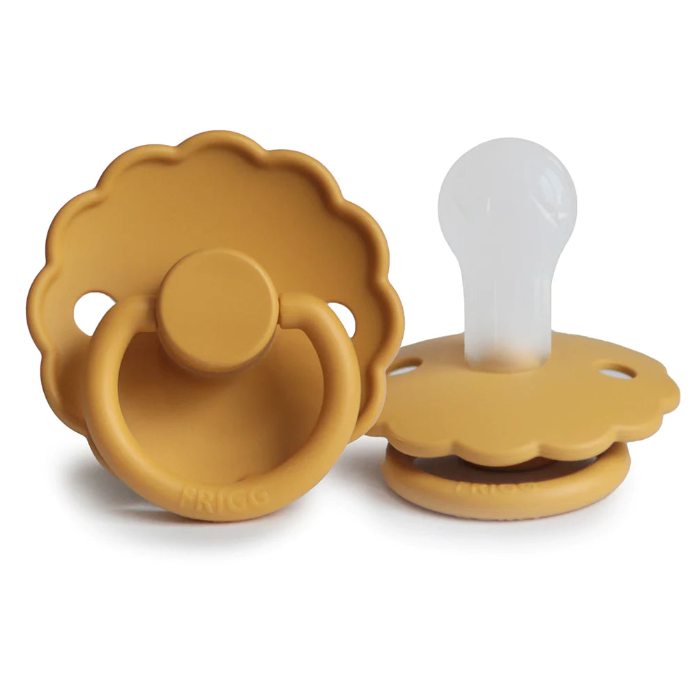 FRIGG Daisy | Silicone Pacifier | Honey Gold | White Fox & Co